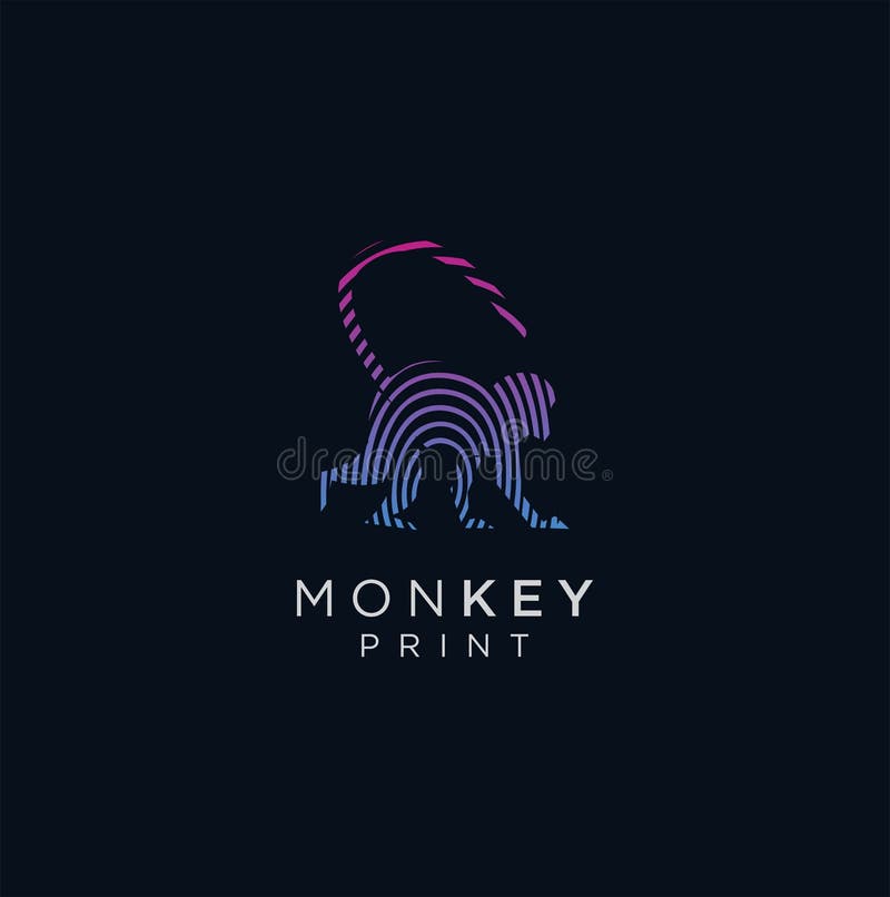 Monkey Tech Logo Design. Animal Monkey Finger Print Logo Design. Modern ...