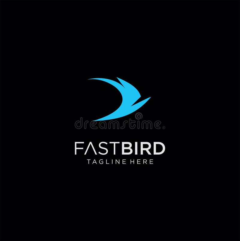 Fast Bird Wing Logo Vector Illustration Stock Illustration ...