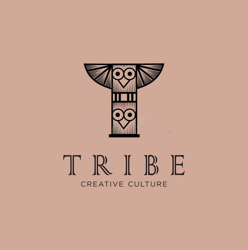 The Tribe Logo Design Vector Stock Illustration Vintage Hipster Retro ...