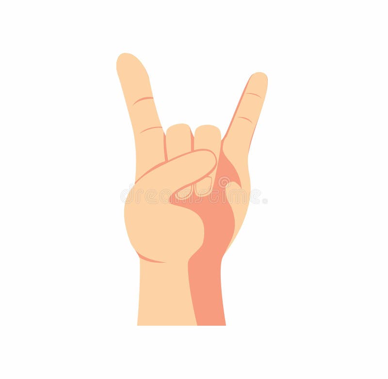 Devil Hand Peace Hand Sign Stock Illustrations – 76 Devil Hand Peace ...