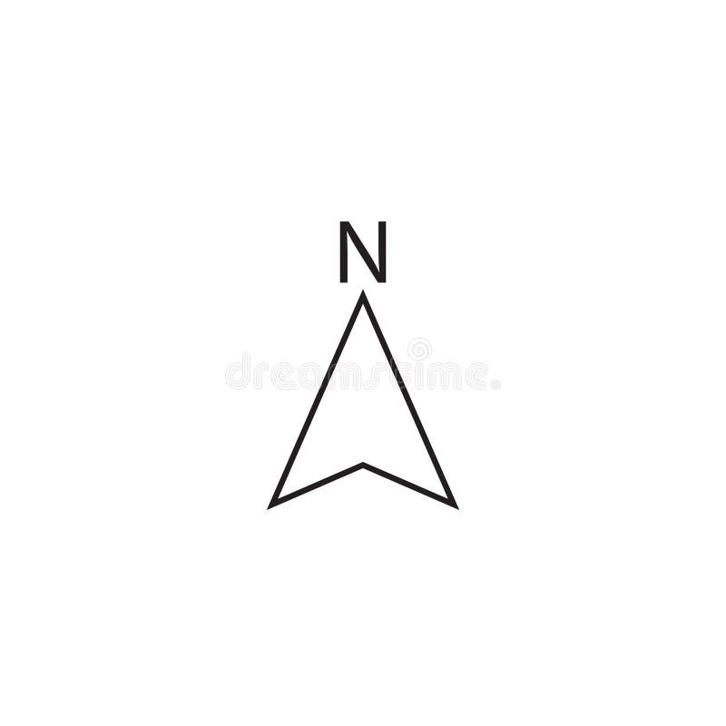Compass. North Direction. Icon. Weather and Map Glyph Vector ...