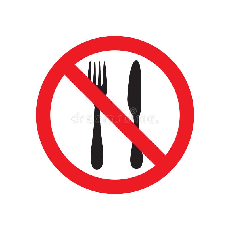 Do Not Eat or Drink Sign. No Eating or Drinking, Prohibition Sign Stock ...
