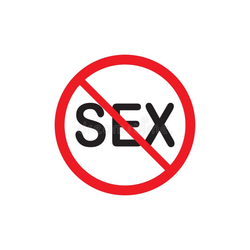 No Sex Sign on White Background. Vector Illustration Stock Vector ...