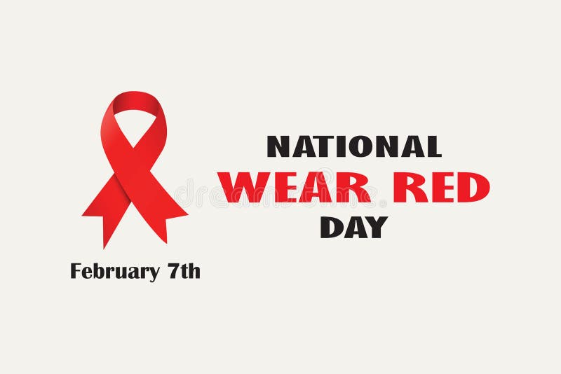 National Wear Red Day on February 7th. Vector Illustration Design ...
