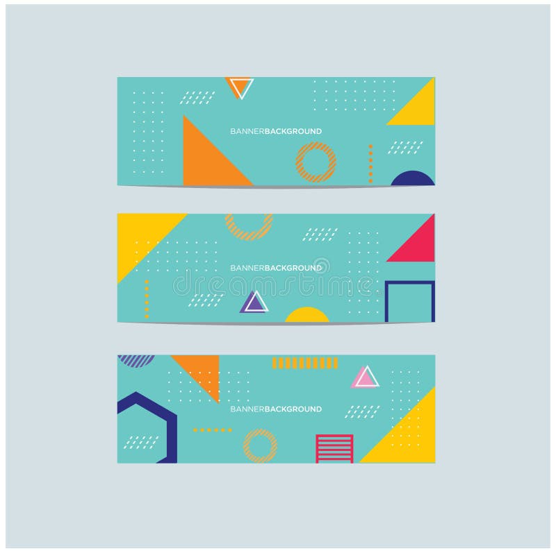 Set of Memphis Style Covers. Collection of Cool Bright Covers. Abstract ...