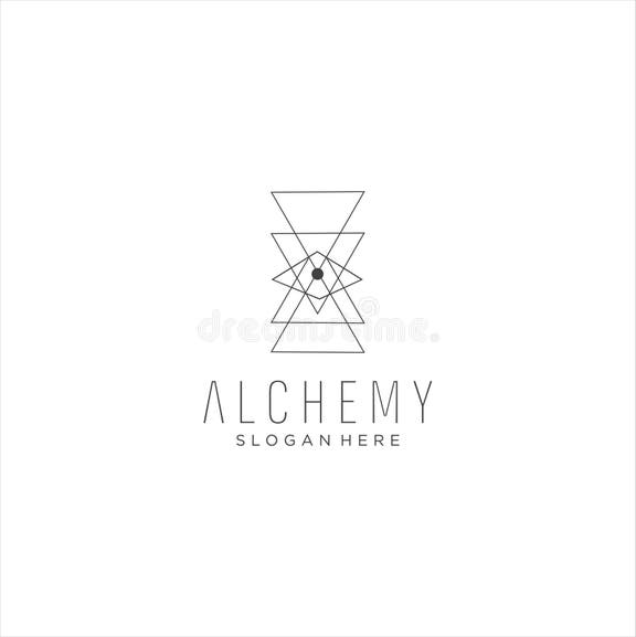 Monogram Triangle Logo . Alchemy Logo Design Vector Stock Illustration ...