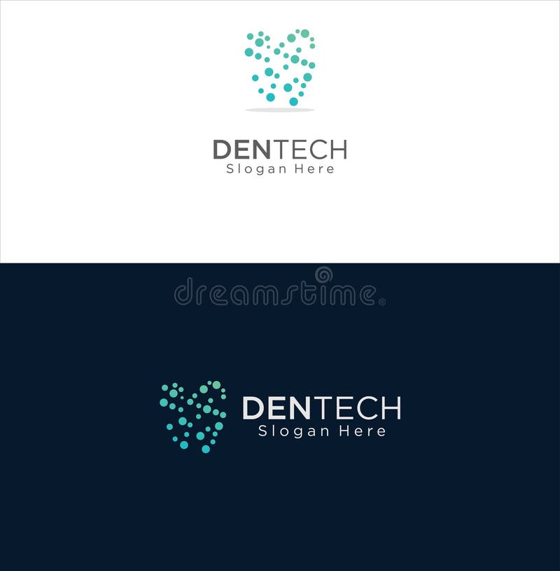 Tooth Dentist Dental Tech Logo Design Template . Abstract Teeth Dental ...