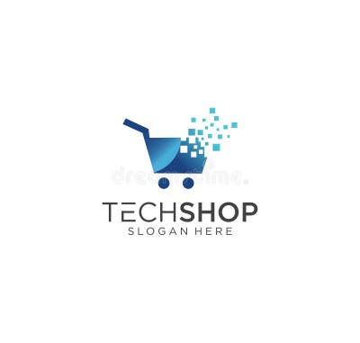 Tech Cart Logo Template Electronic Commerce Vector Design . Tech Shop ...