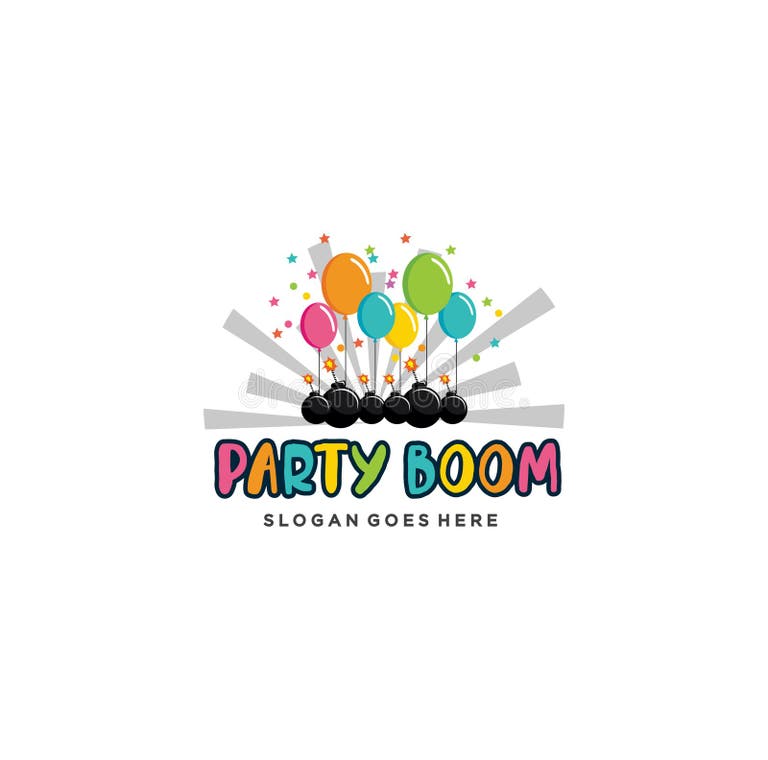 Boom Party Logo Design Inspiration . Party . Creative Party Boom Logo ...