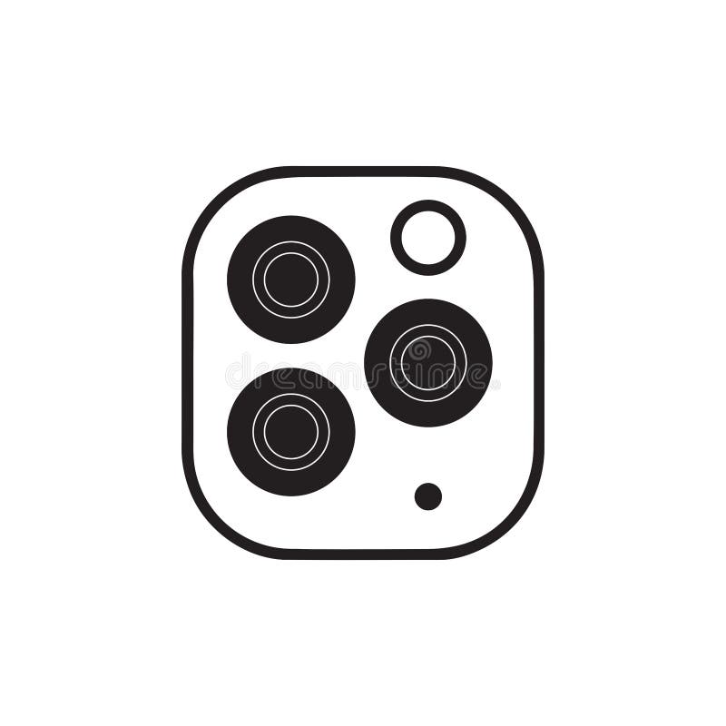 Triple Camera Smartphone Vector Icon, Camera Symbol. Modern, Simple ...