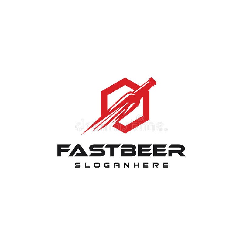 Fast Beer Delivery Logo Design Template Vector . Fast Beer Icon Logo ...