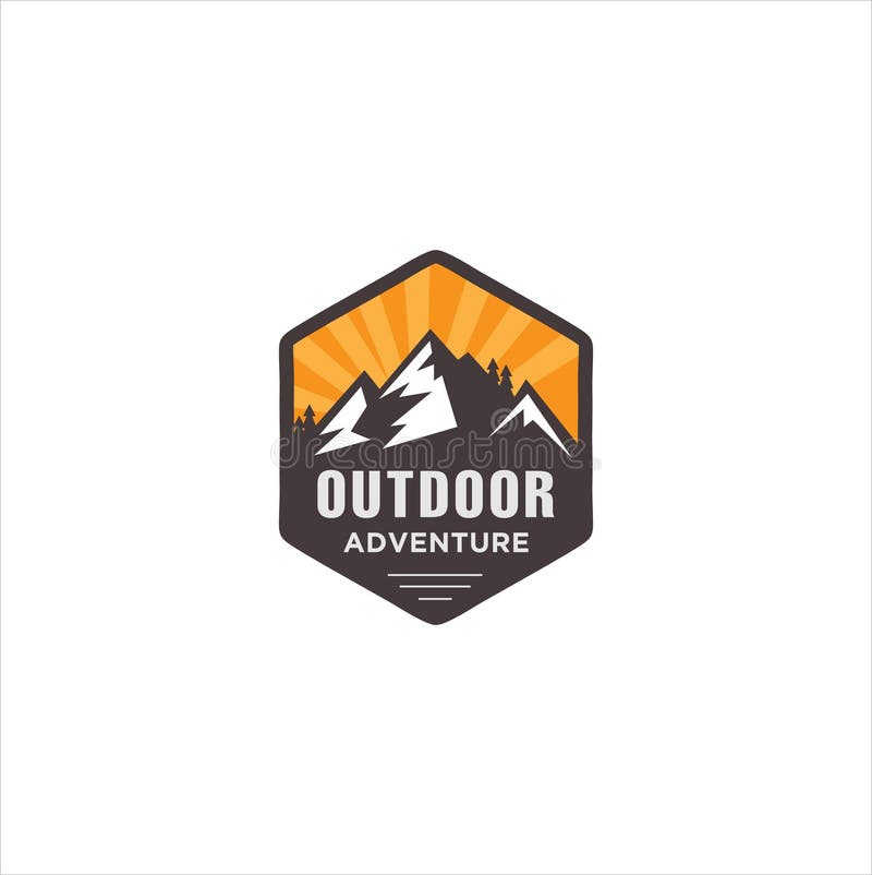 Alpine Mountain Adventure Logo . Mountain Outdoor Logo Design ,Hiking ...