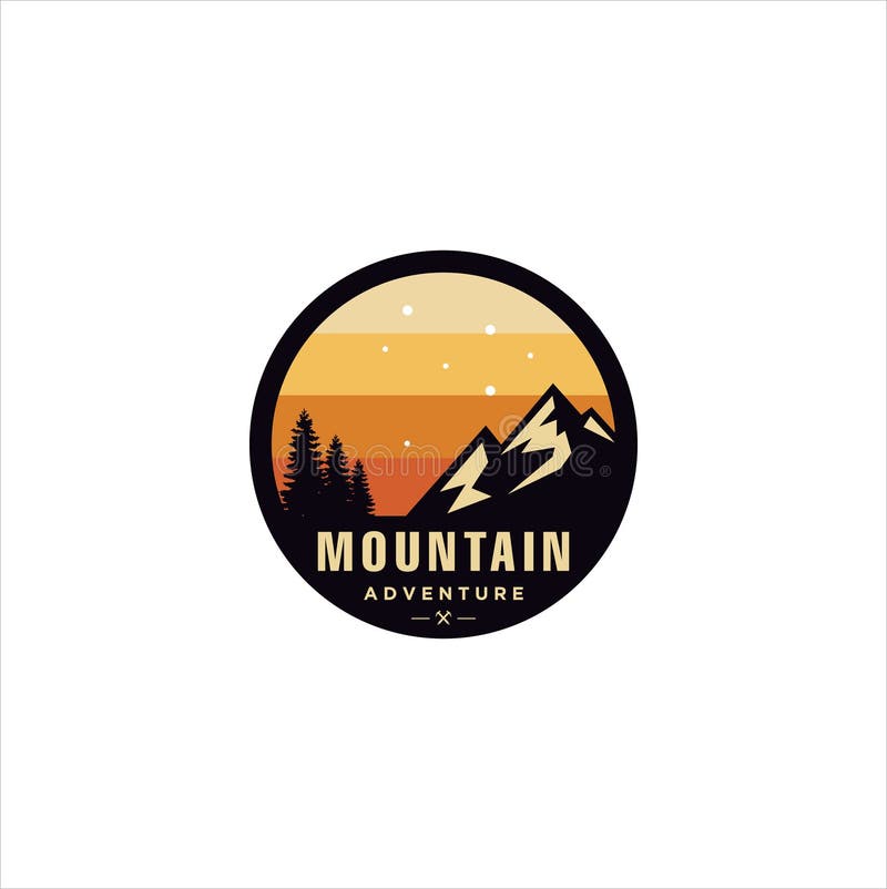 Alpine Mountain Adventure Logo . Mountain Outdoor Logo Design ,Hiking ...