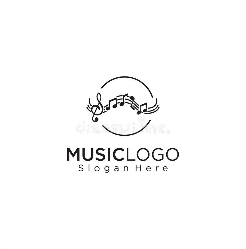 Music Note Logo Silhouette Design Inspiration . Circle Note Logo Design ...