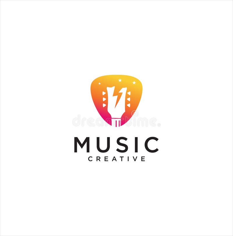 Acoustic Guitar Logo . Creative Guitar Logo. Music Logo. Modern Guitar ...