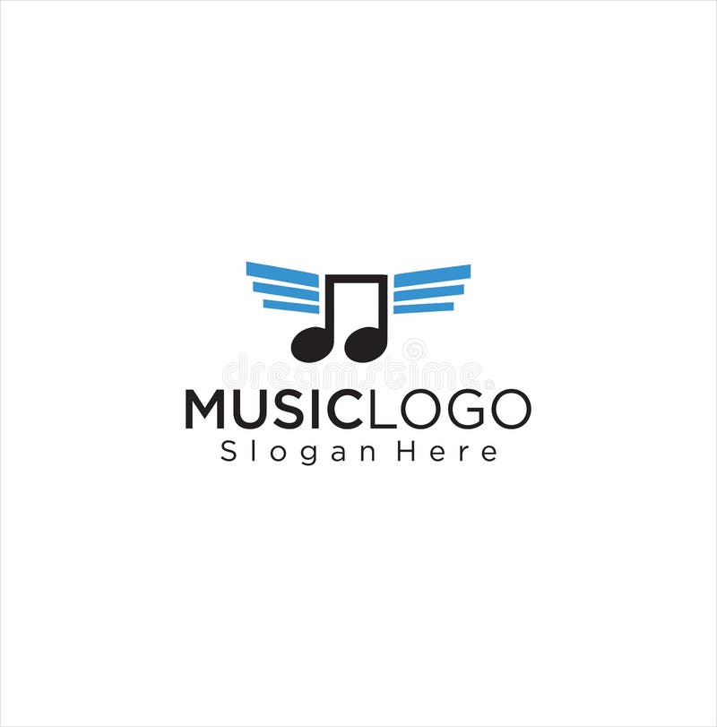 Note Wing Logo Vector Stock Vector . Fly Music Logo Design Template ...