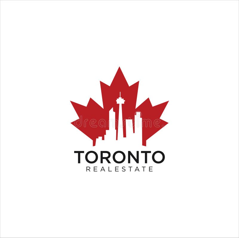 Maple Toronto Real Estate Logo Design Vector Illustration .Toronto ...