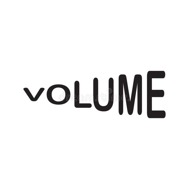 Volume Typography Word Letter Logo Design Vector Template. Volume Word ...