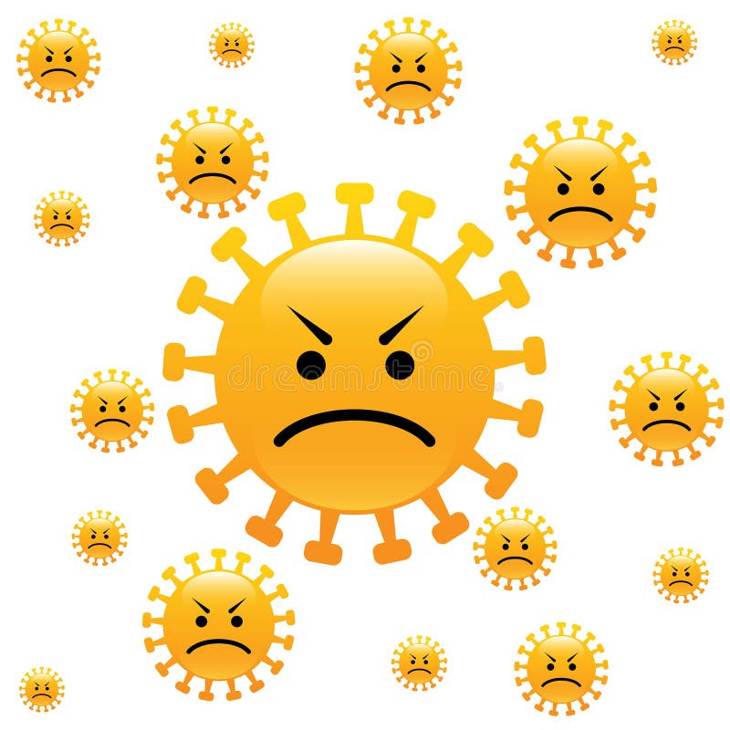 Angry corona virus face. stock vector. Illustration of coronavirus ...