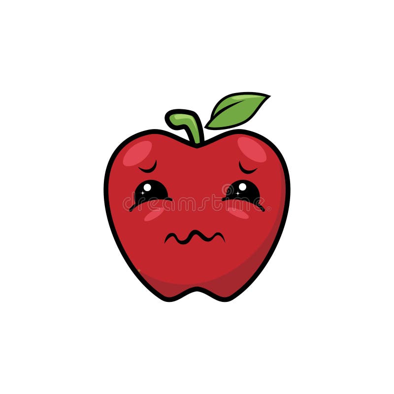 Sad Unhappy Red Apple Stock Illustrations – 24 Sad Unhappy Red Apple ...