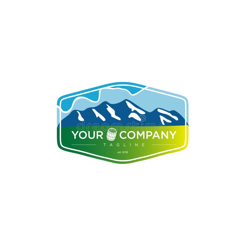 Alpine Mountain Adventure Logo . Mountain Outdoor Logo Design ,Hiking ...