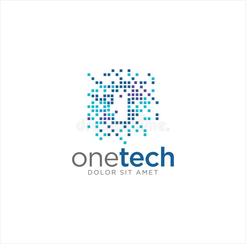 Onet Digital Logo . One Tech Logo Design . Design One Tech Shape ...