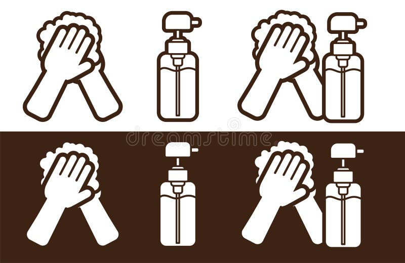 Hand Wash Alcohol Disinfection Icon Cartoon Graphic Stock Vector ...
