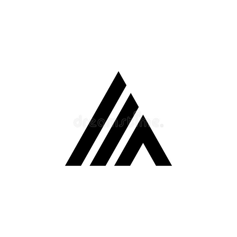 Letter a Black Logo. Letter a Icon. Line Letter a Logo. Stock Vector ...