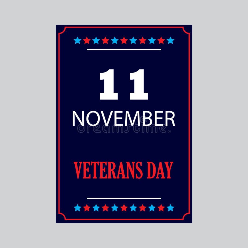 Veterans Day Poster. Honoring All Who Served, November 11 USA Stock ...