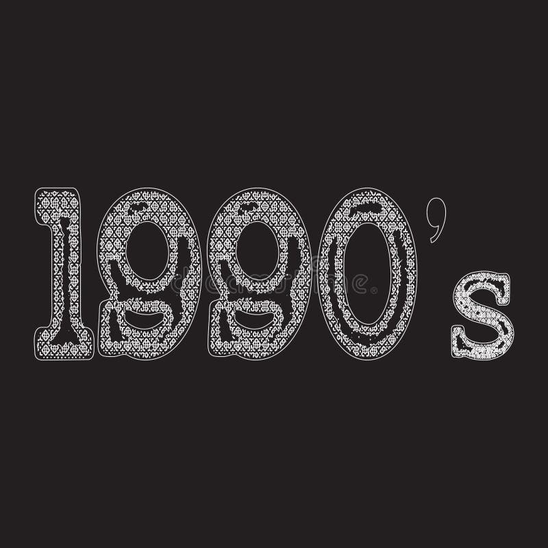 1990`s - Vector Illustration Design for Banner, T Shirt Graphics ...
