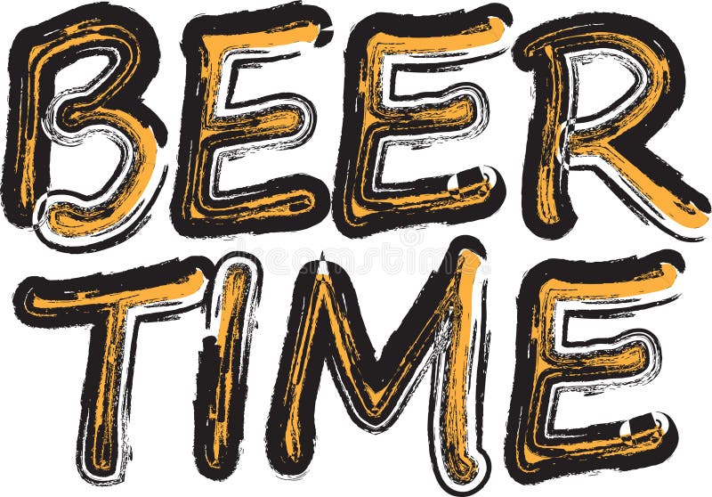 Beer Time - Vector Illustration Design for Banner, T Shirt Graphics ...