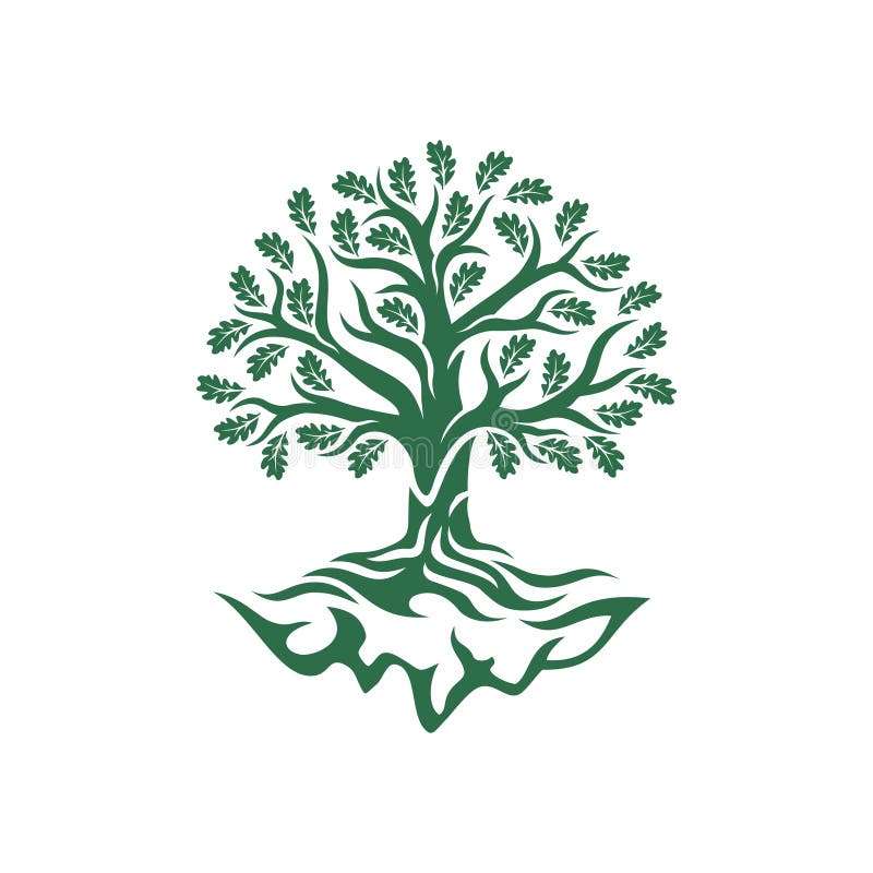 Oak tree logo vector stock vector. Illustration of life - 174271470