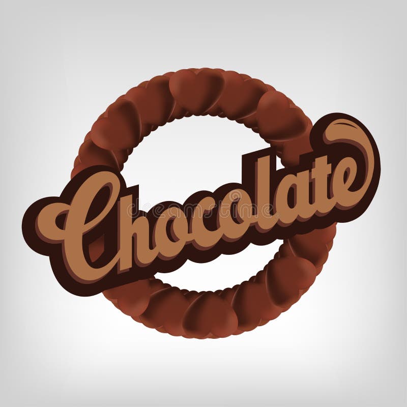 Round chocolate stock illustration. Illustration of sugar - 174308148