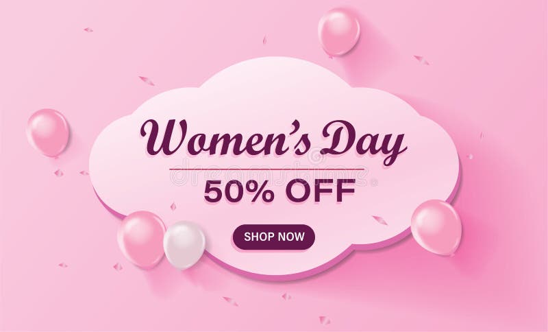 International Womens Day Promotion Stock Illustration - Illustration of ...