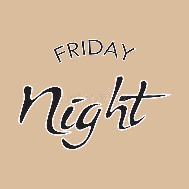 Friday Night - Vector Illustration Design for Poster, Textile, Banner ...