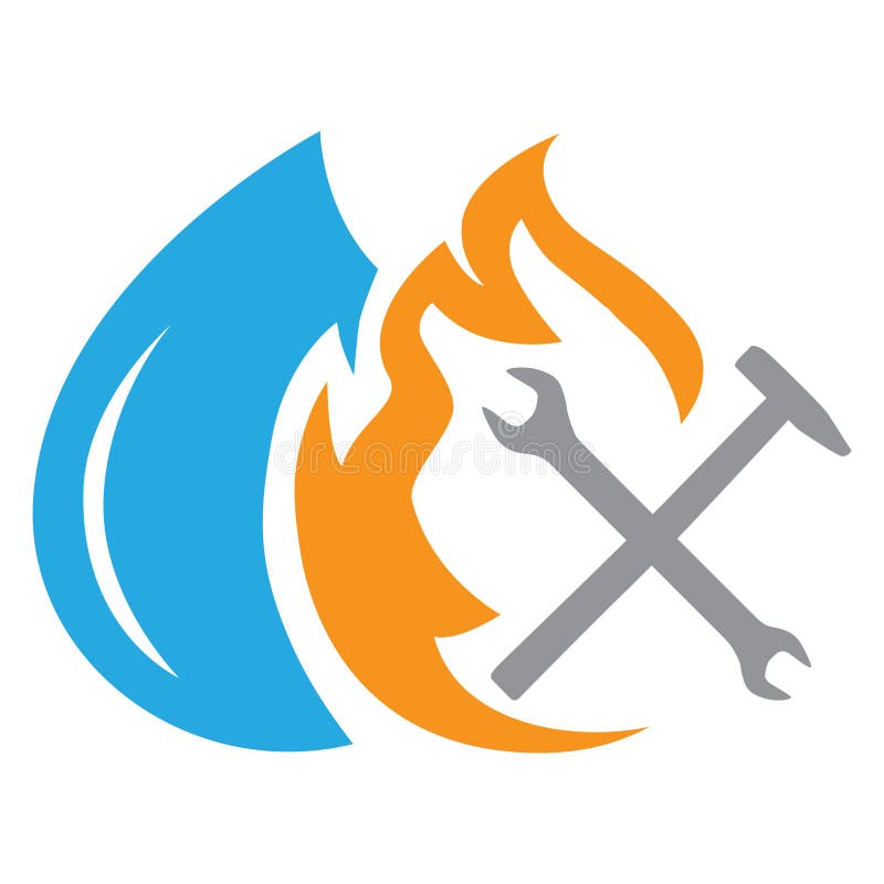 Water, fire and tools stock vector. Illustration of flame - 174443582