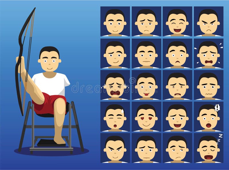 Para-Athlete Wheelchair Racer Cartoon Character Vector Illustration-01 ...