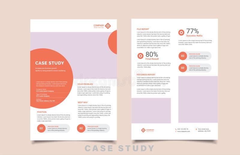 Case Study Template with Minimal Design Stock Illustration ...