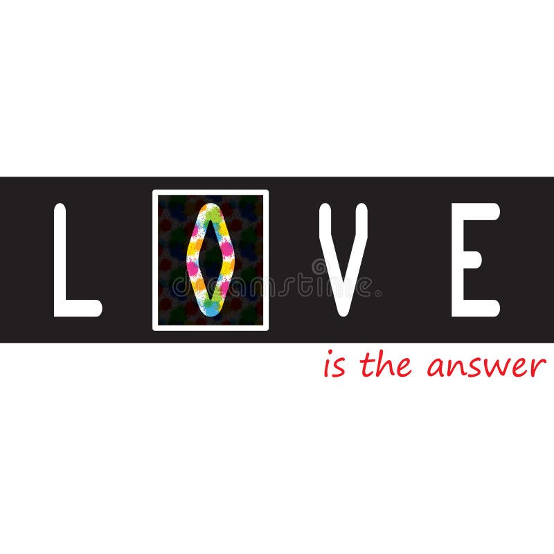 Love is the Answer - Vector Illustration Design for Poster, Textile ...