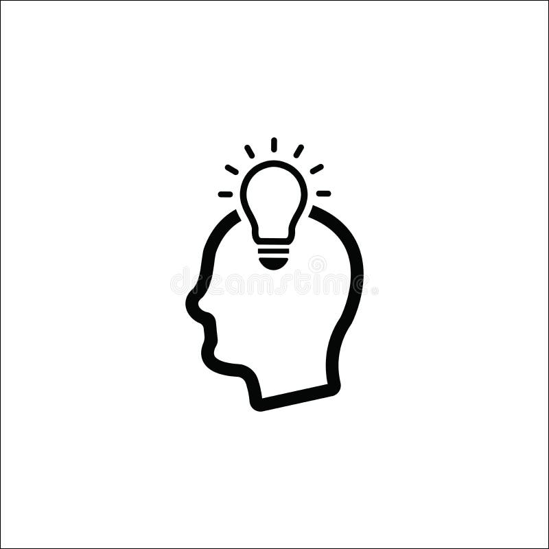Creative Thinking Icon. stock vector. Illustration of meticulously ...