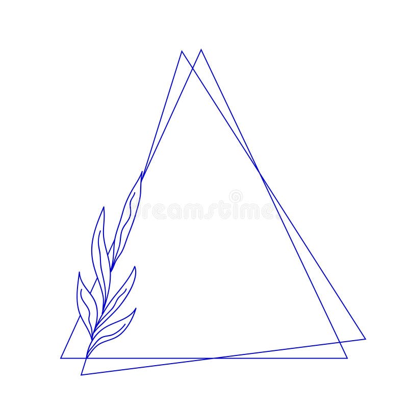 Triangle Frames with Geometric Lines Vector . Borders with Trendy ...