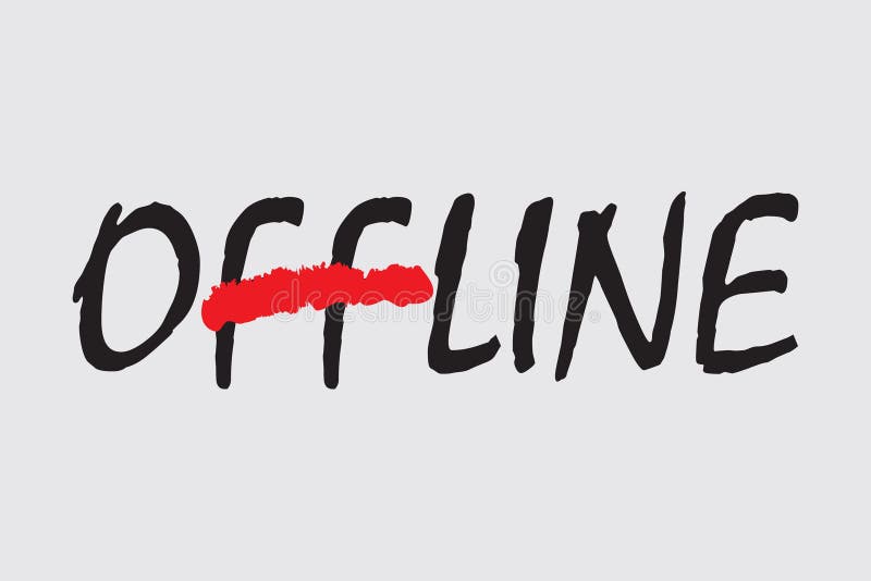 Offline - Vector Illustration Design for Banner, T-shirt Graphics ...