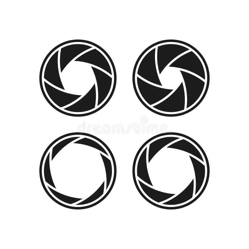 Bundle Digital Camera Shutter Icons Stock Vector - Illustration of ...