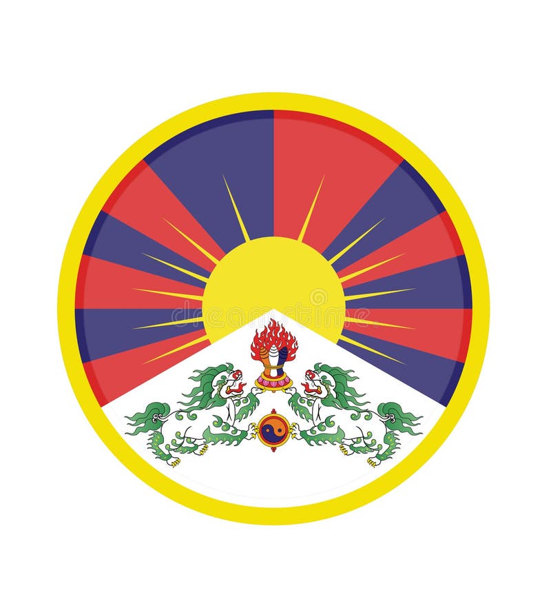 National Tibet Flag, Official Colors and Proportion Correctly. National ...