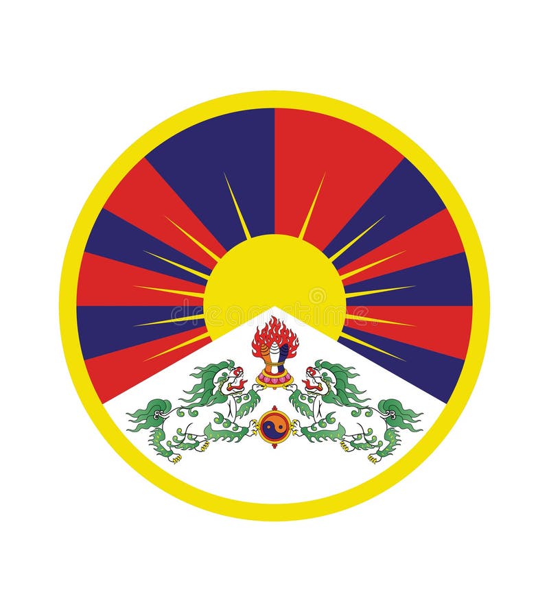National Tibet Flag, Official Colors and Proportion Correctly. National ...
