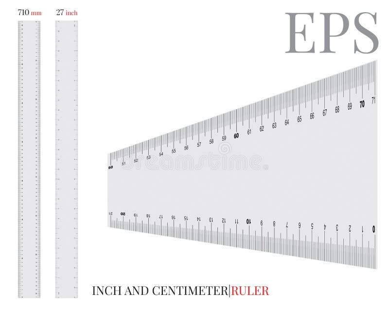 Ruler Template. Vector with Die Cut / Laser Cut Lines. Ruler Inch and ...