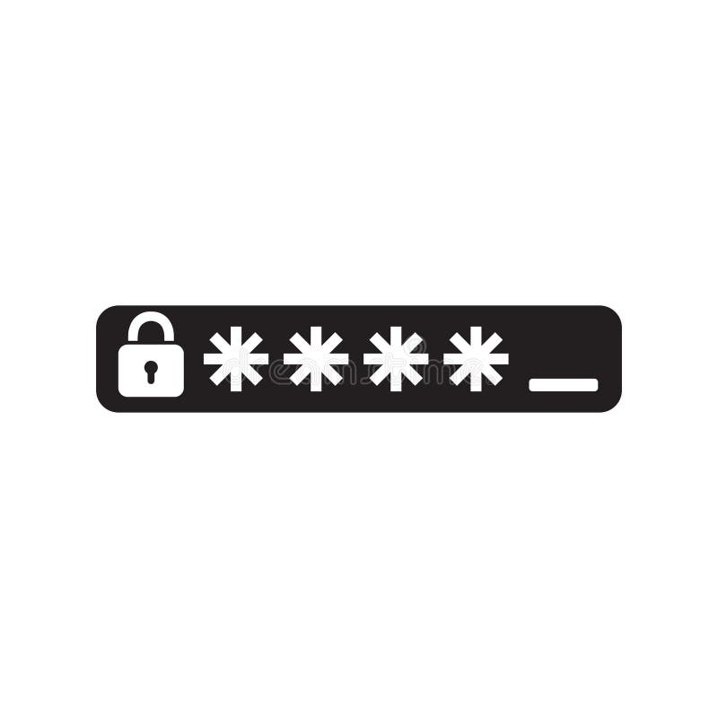 Password Protection Vector Icon Isolated on White Background Stock ...