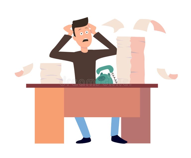 Cartoon Stressed Person Stock Illustrations – 13,340 Cartoon Stressed ...
