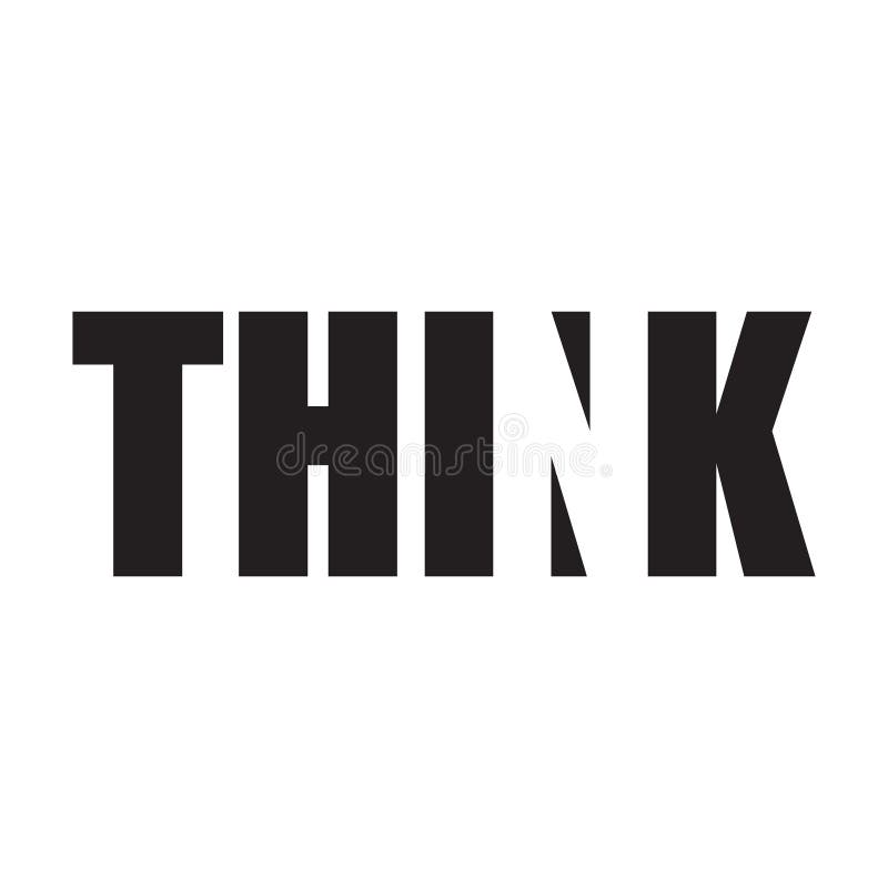 Think - Typography Graphic Design for T-shirt Graphics, Banner, Fashion ...