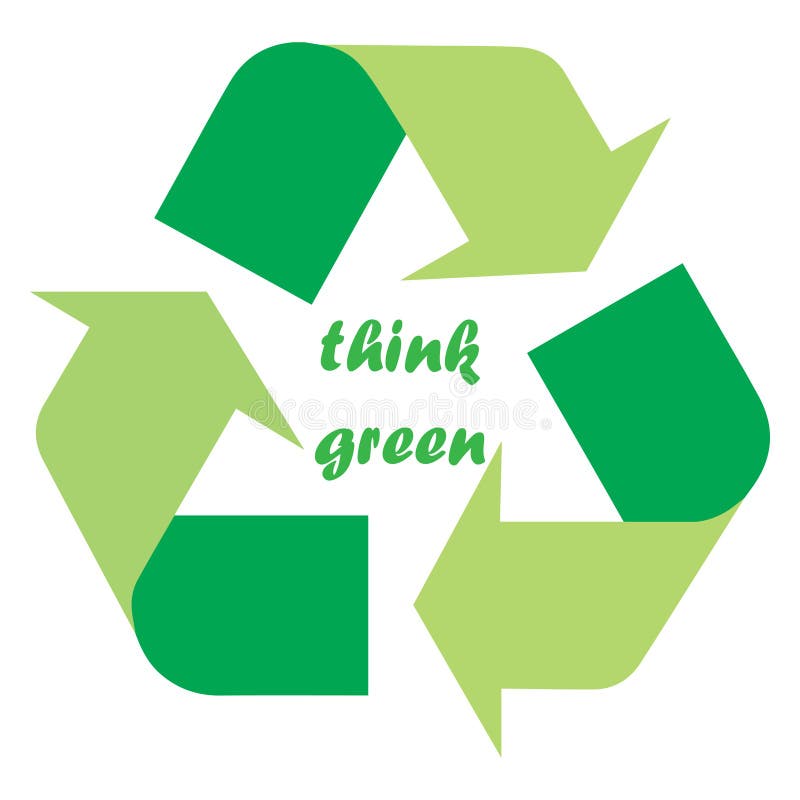 Think Green - Vector Illustration Design for Banner, T Shirt Graphics ...